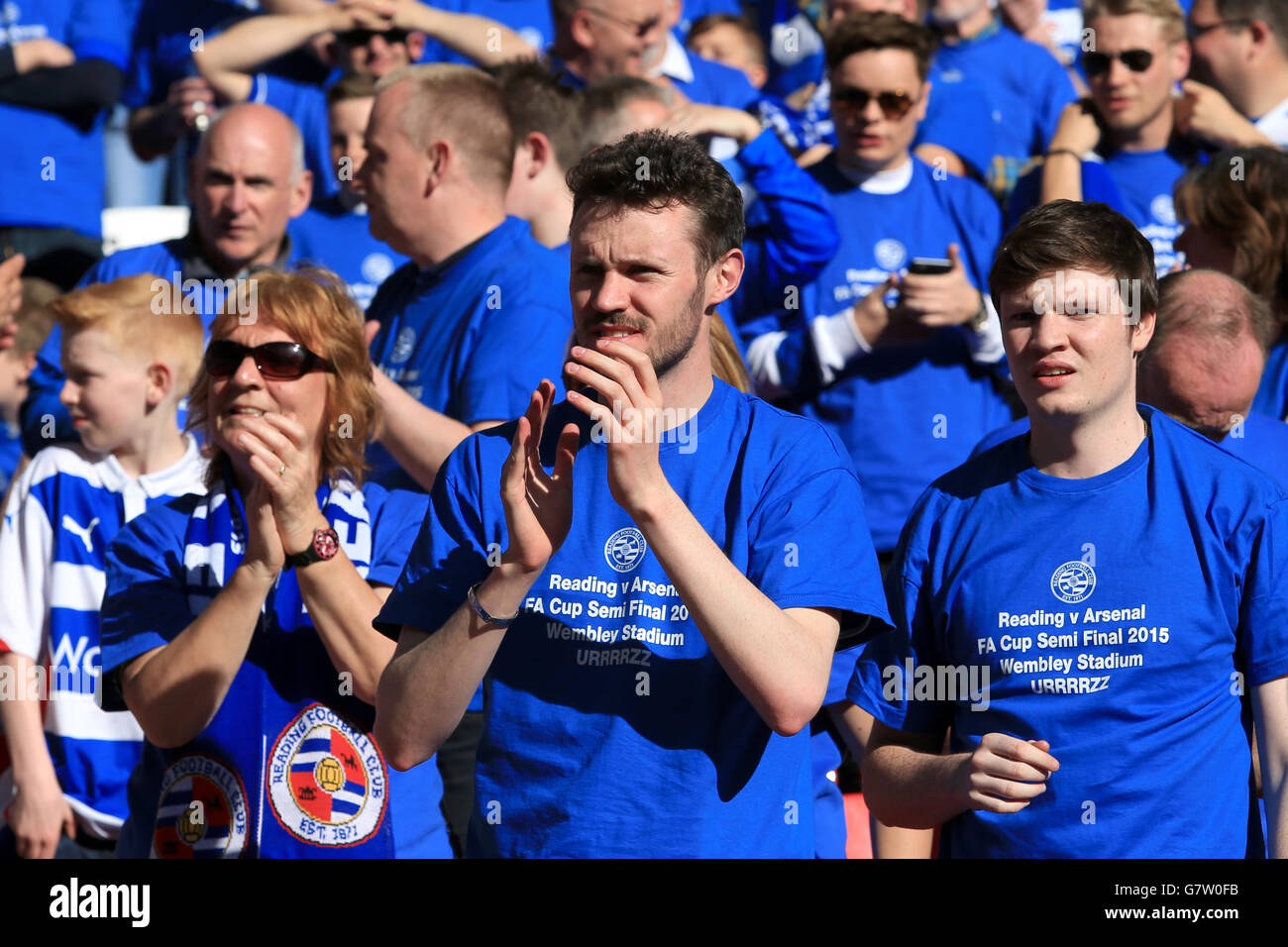 Reading fans in the stands show their support hi-res stock photography ...