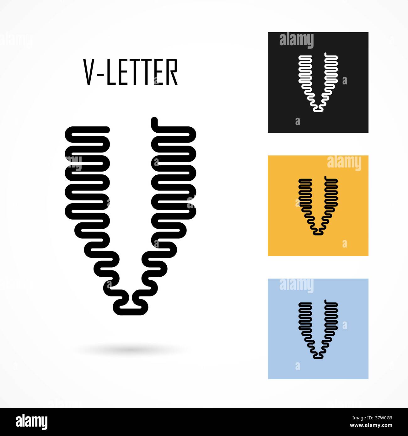 Creative V- letter icon abstract logo design vector template.Creative V ...