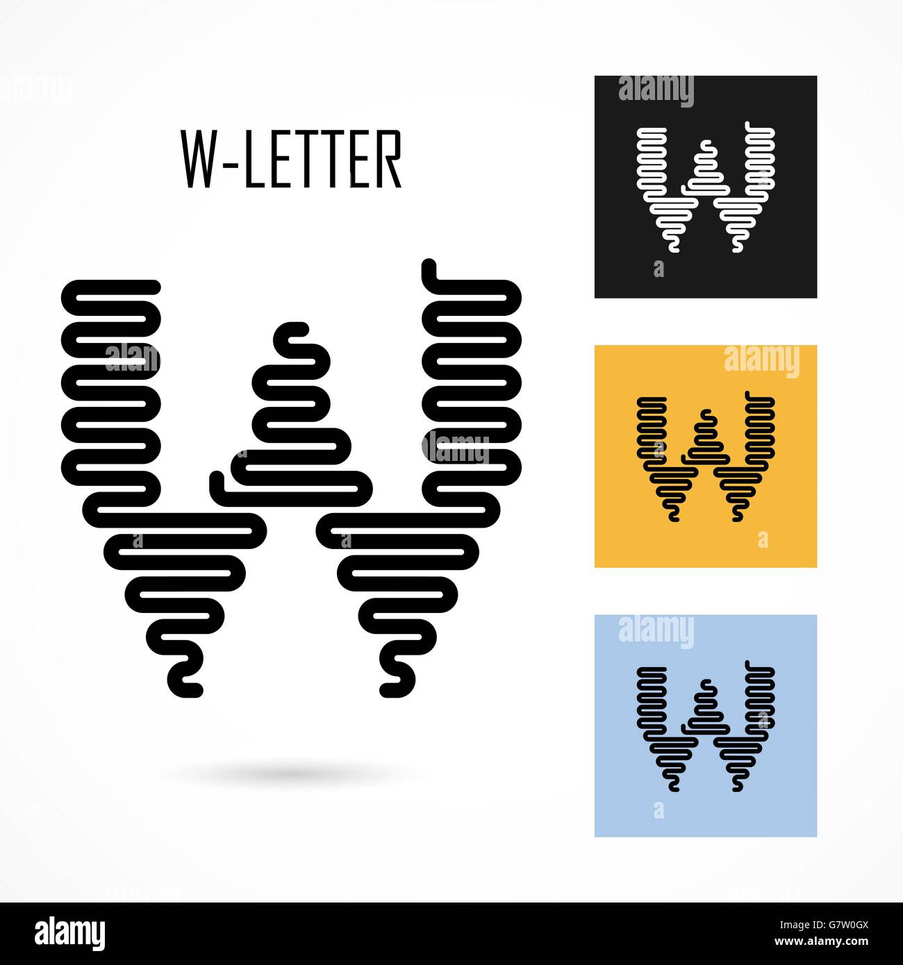 Creative W- letter icon abstract logo design vector template.Creative W ...