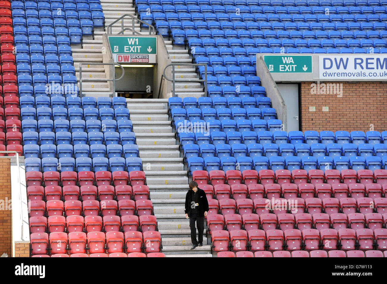 A general view of seating at the dw stadium hi-res stock photography ...