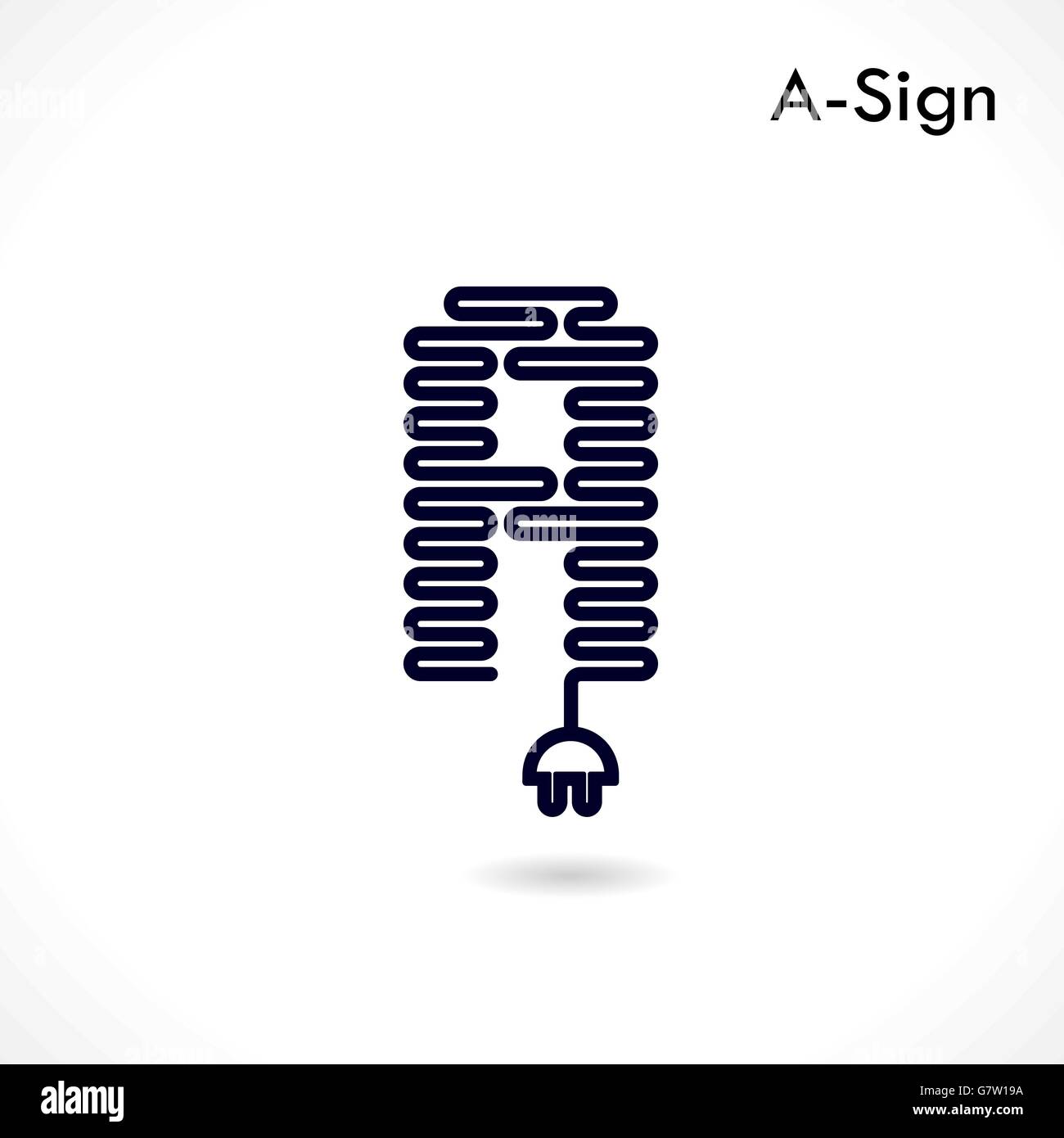Creative A- letter icon abstract logo design vector template.Creative A ...