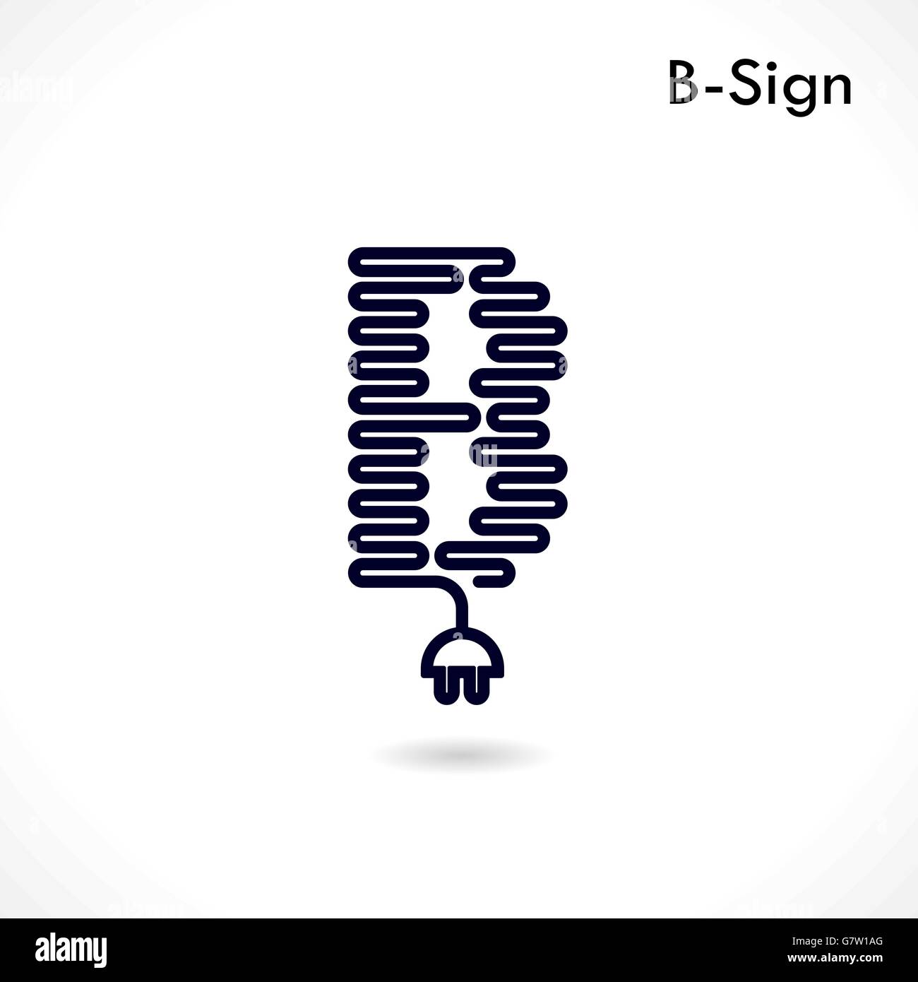 Creative B- letter icon abstract logo design vector template.Creative B ...