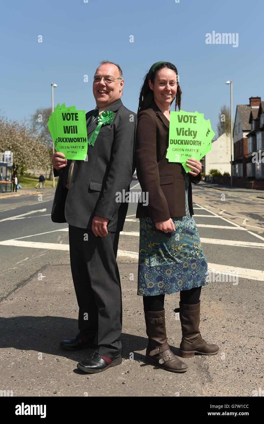 Husband and wife, Will and Vicky Duckworth, Green Party Parliamentary ...
