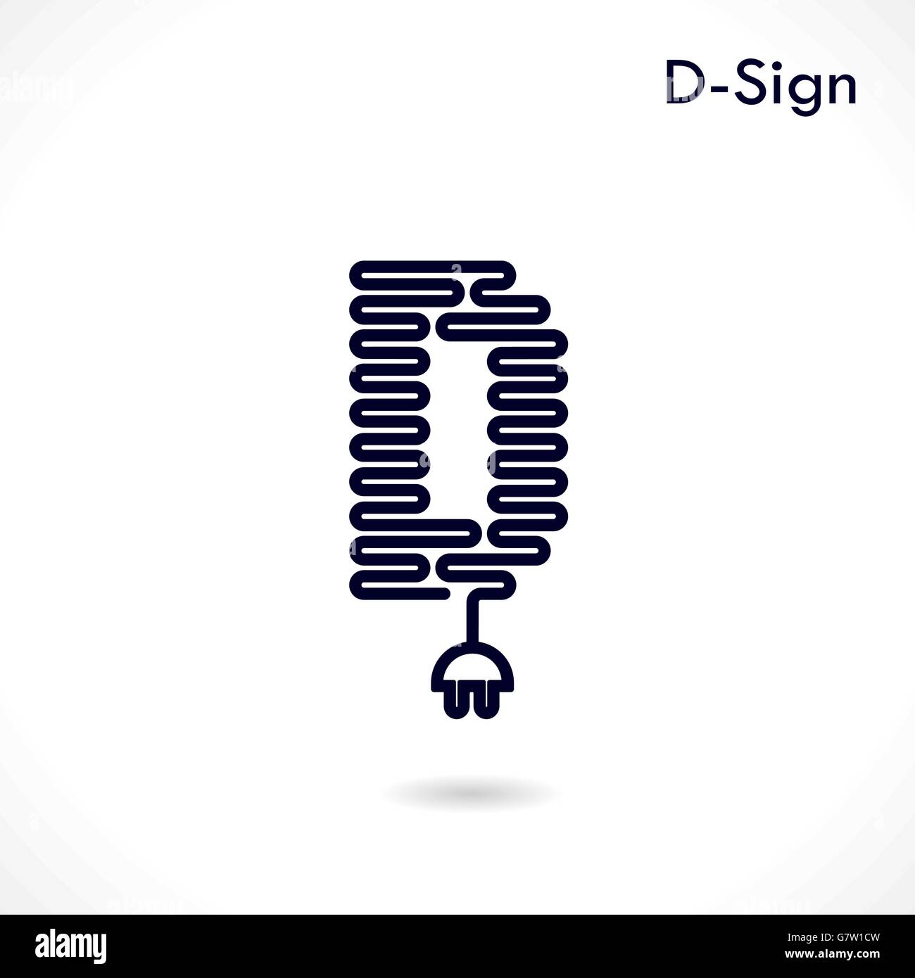 Creative D- letter icon abstract logo design vector template.Creative D ...
