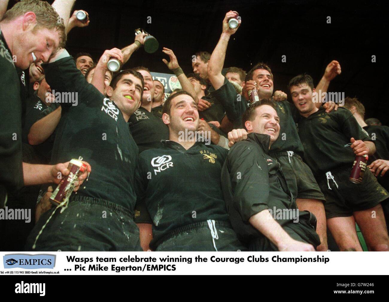 Rugby Union - Courage League - Northampton v Wasps. Wasps celebrate ...