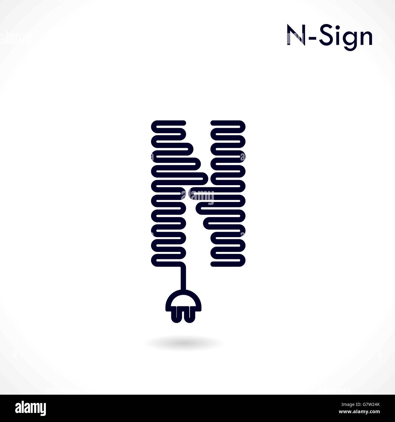 Creative N- letter icon abstract logo design vector template.Creative N ...