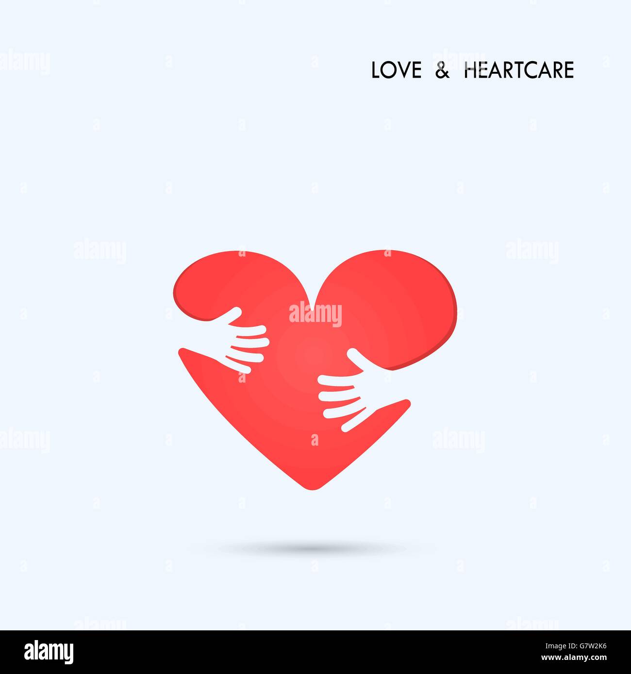 Love Heart Care logo.Health care & Medical symbol with heart shape ...