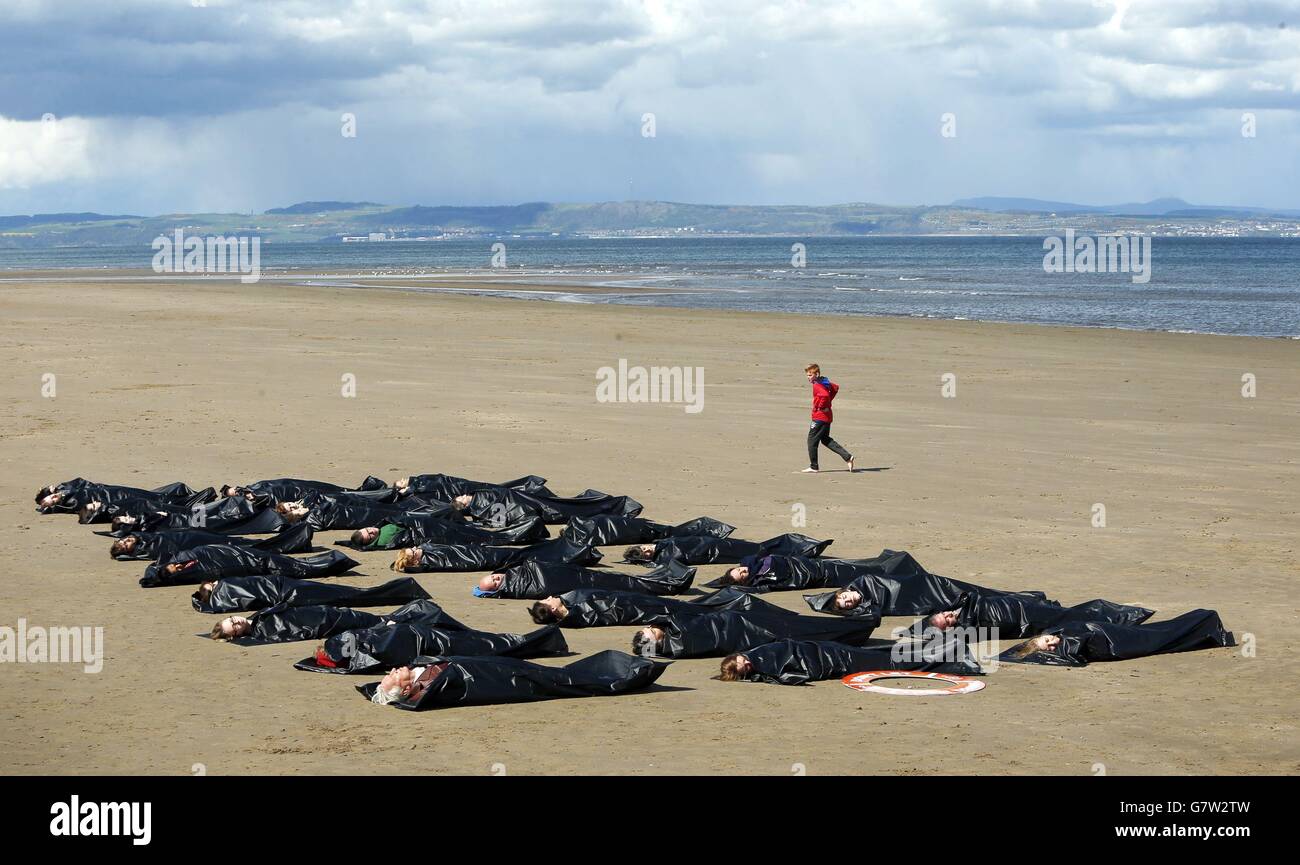 Amnesty holds body bag protest Stock Photo - Alamy