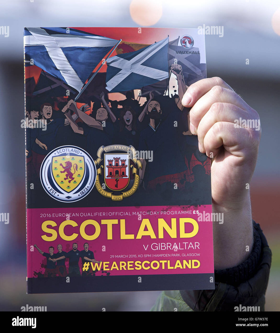 The official match programme for sale before the UEFA Euro 2016 ...