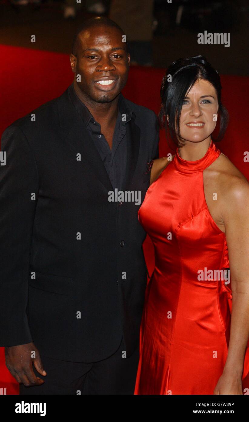 Martin Offiah and Erin Boag arrive for the UK premiere in aid of the ...