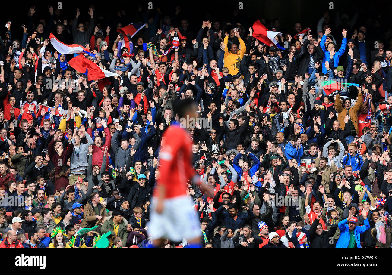 Fans enjoy atmosphere international friendly emirates stadium hi-res ...