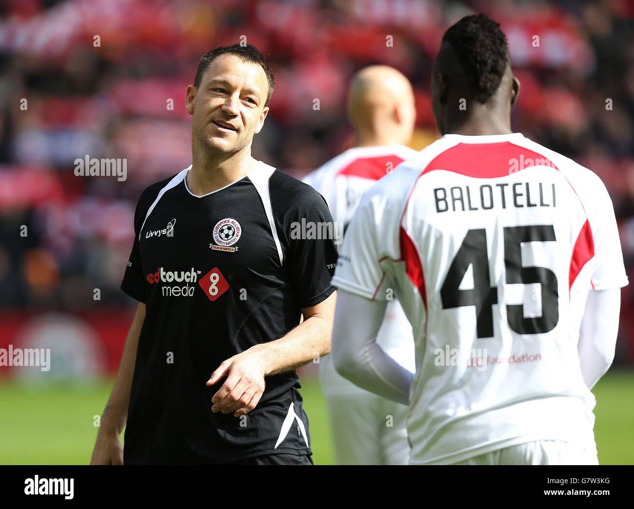 John Terry (left) and Mario Balotelli during the Liverpool All Stars ...