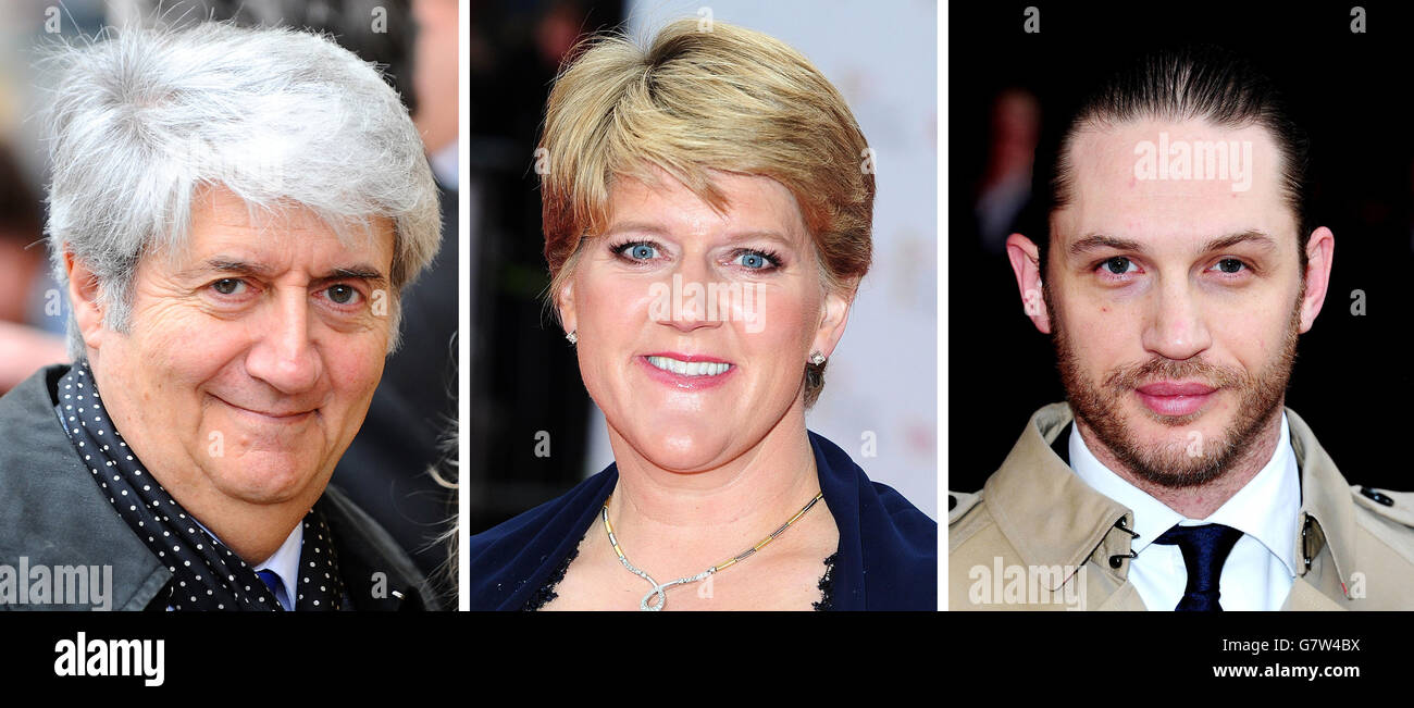 File photos of (from the left) Tom Conti, Clare Balding and Tom Hardy ...