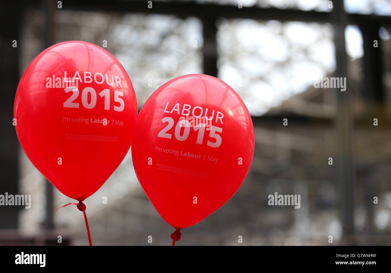 The Labour Party General Election battle bus leaves Manchester ...