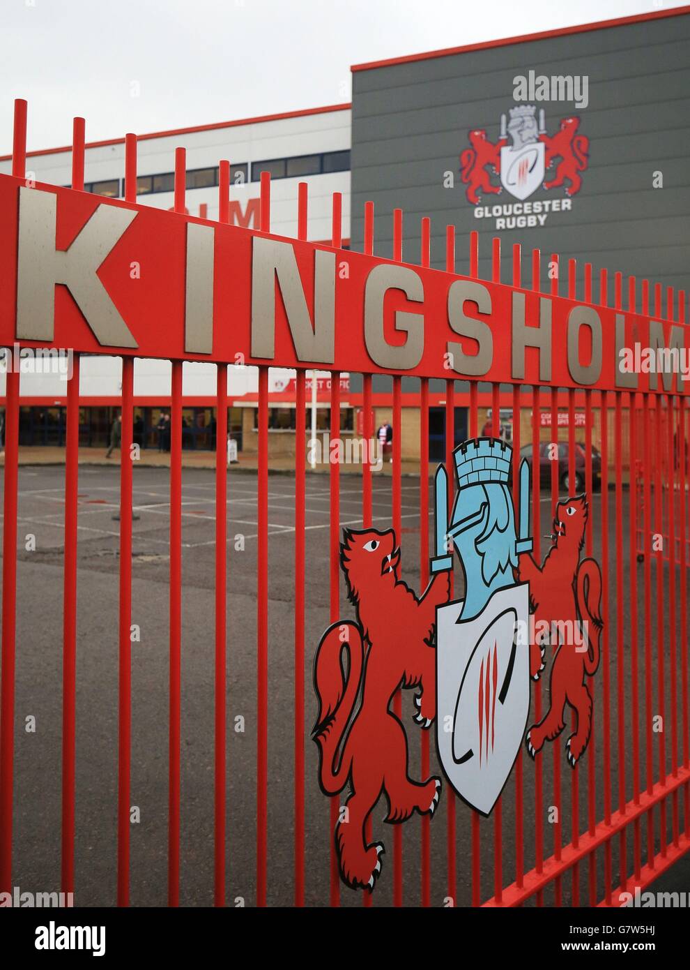 A general view of Kingsholm Stadium, home of Gloucester Rugby before ...
