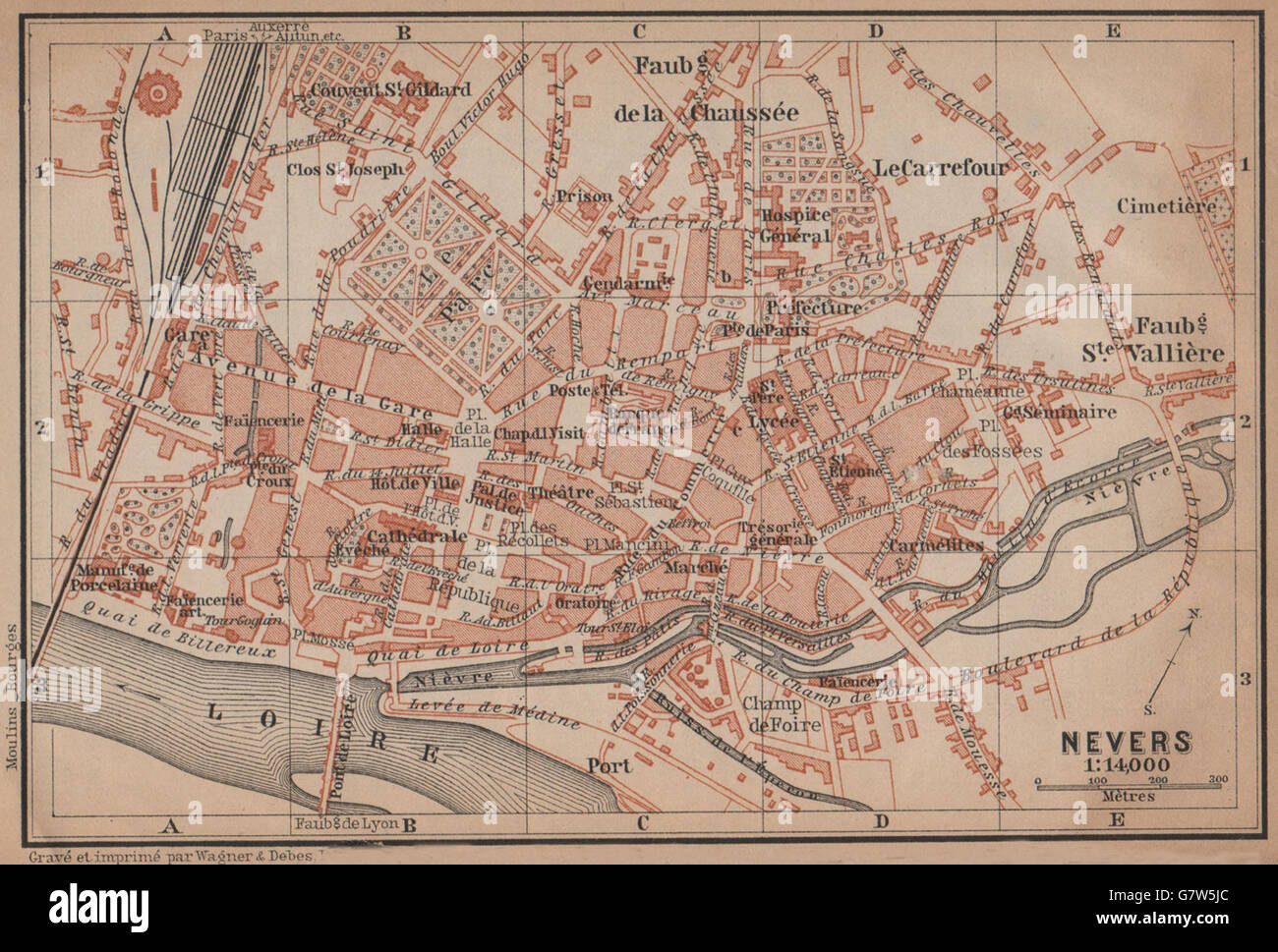 Map nevers france hi-res stock photography and images - Alamy