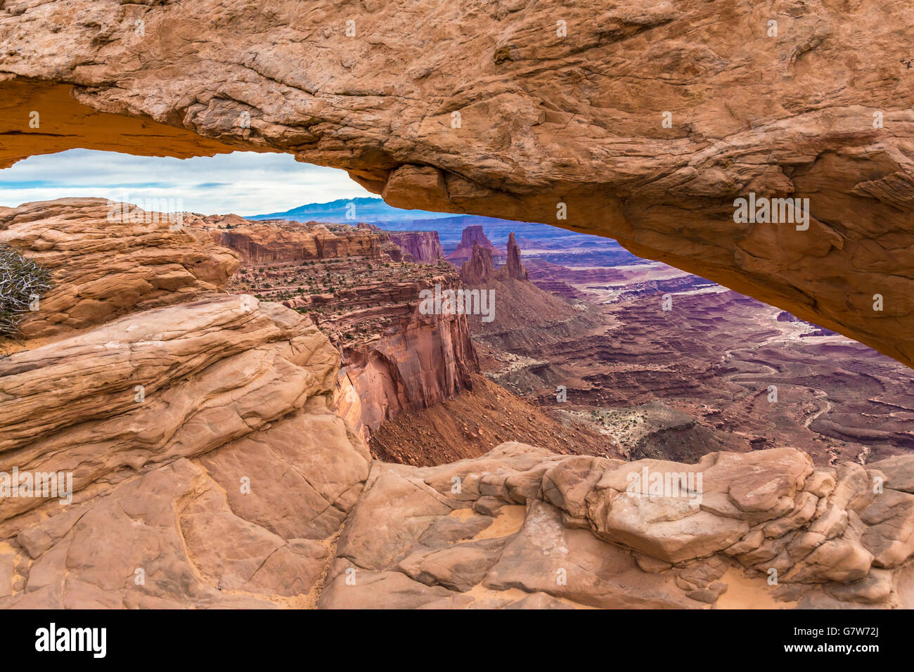 world famous mesa arch in canyonlands national park, utah us Stock ...