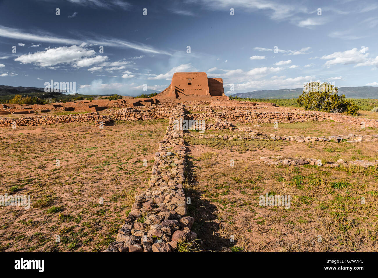 adobe ruins in pecos national historical park in Sangre de Cristo ...