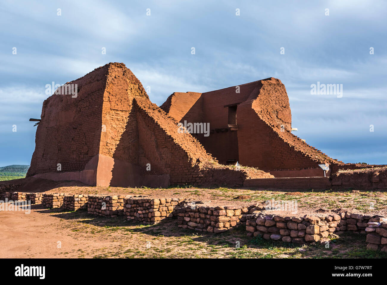 adobe ruins in pecos national historical park in Sangre de Cristo ...