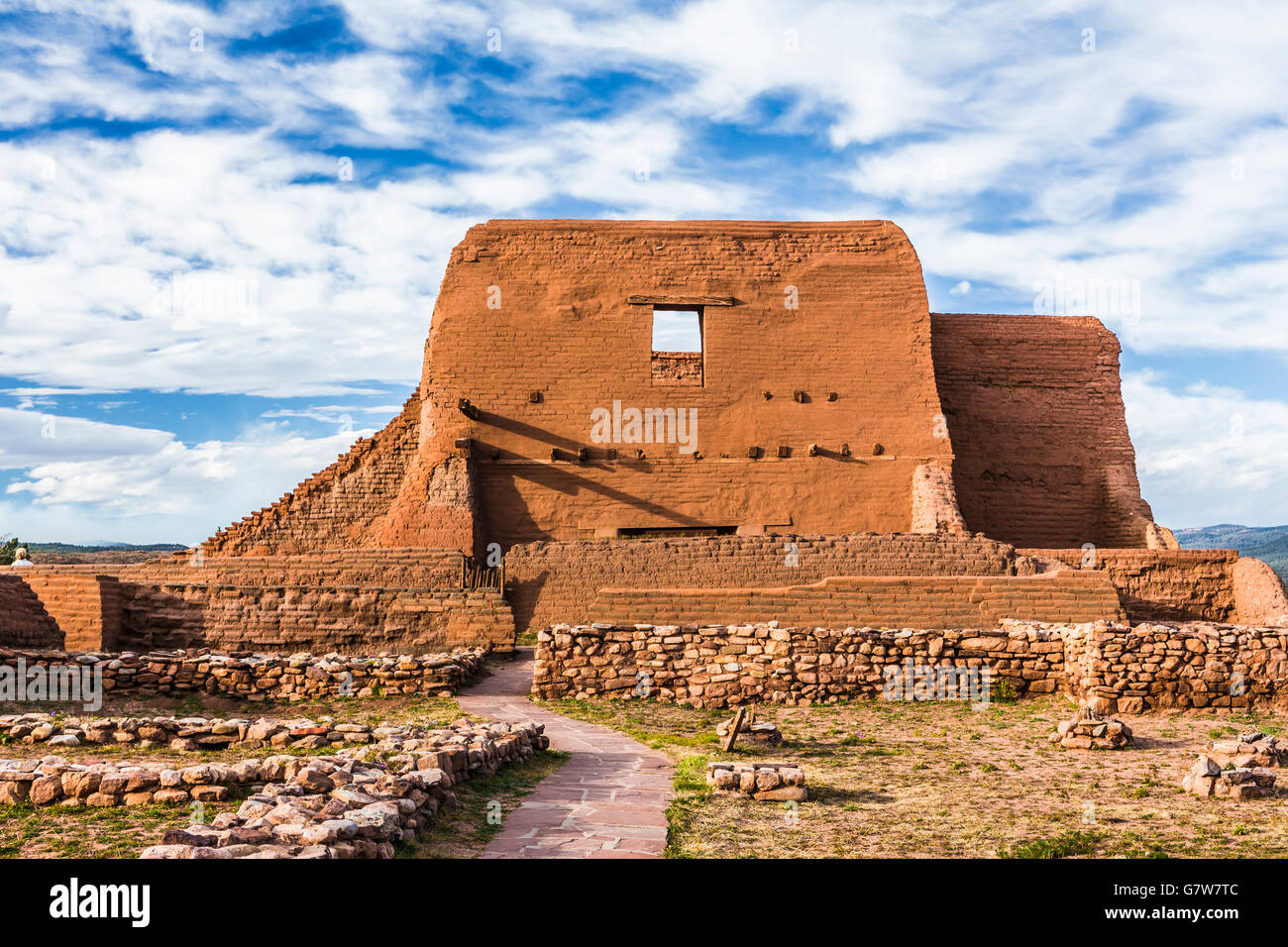 adobe ruins in pecos national historical park in Sangre de Cristo ...