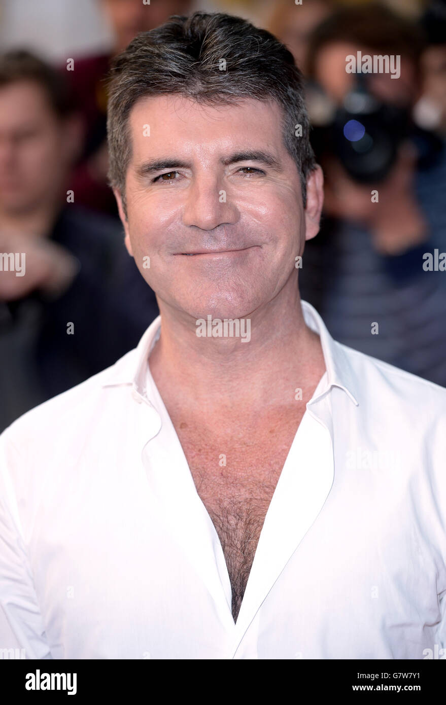 Simon Cowell attending the Britain's Got Talent 2015 launch in London ...