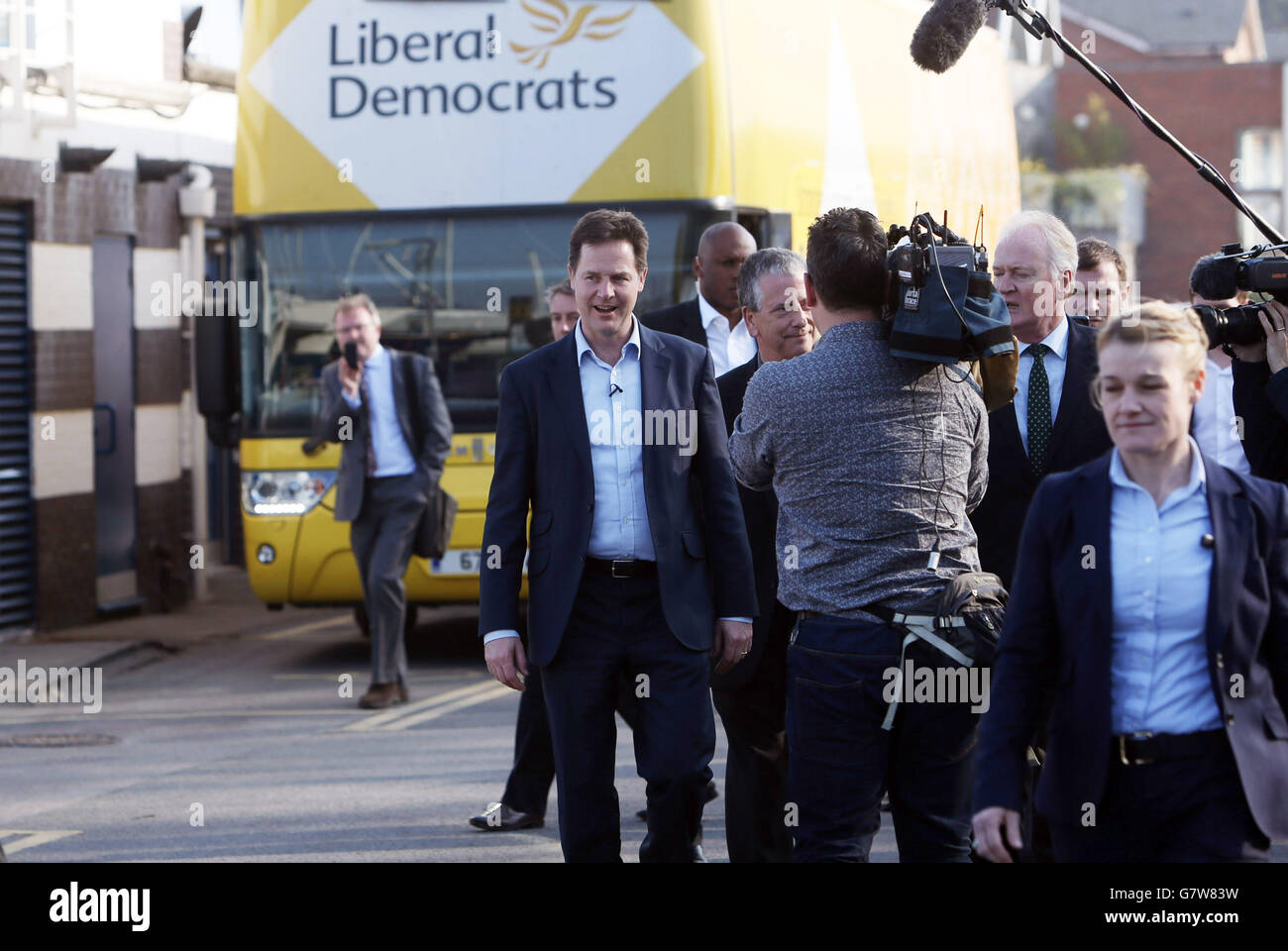 Leader liberal democrats nick clegg port hamble marina hi-res stock ...