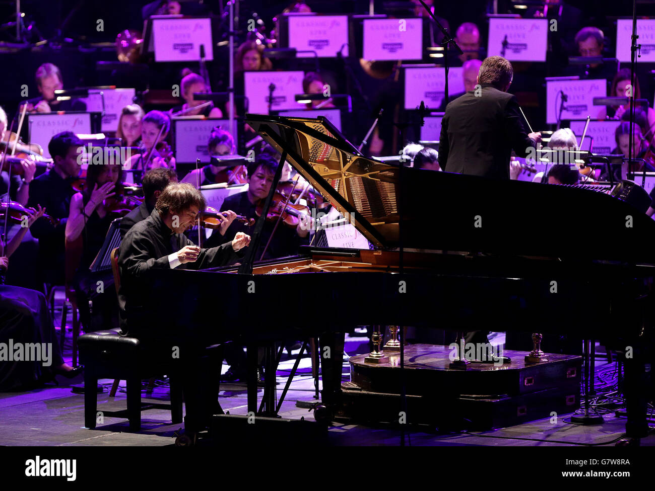 Jean-Efflam Bavouzet performing on stage at London's Royal Albert Hall ...