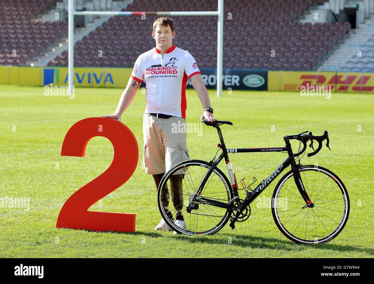 Wounded veteran Duncan Slater at the Stoop rugby ground in Twickenham ...