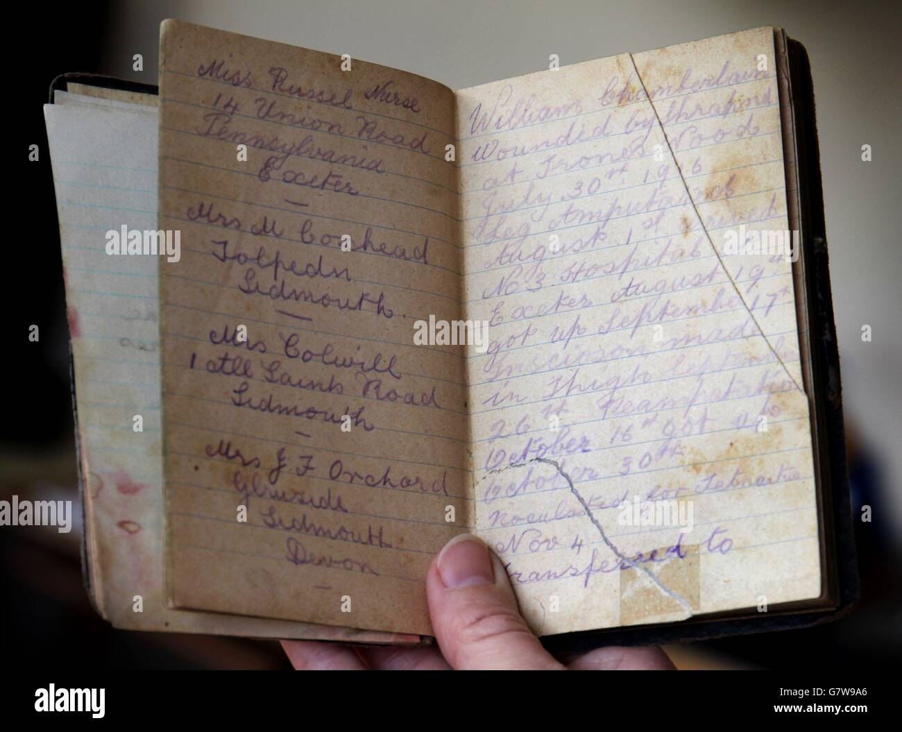 A notebook thought to have been compiled by a Great War soldier Will ...