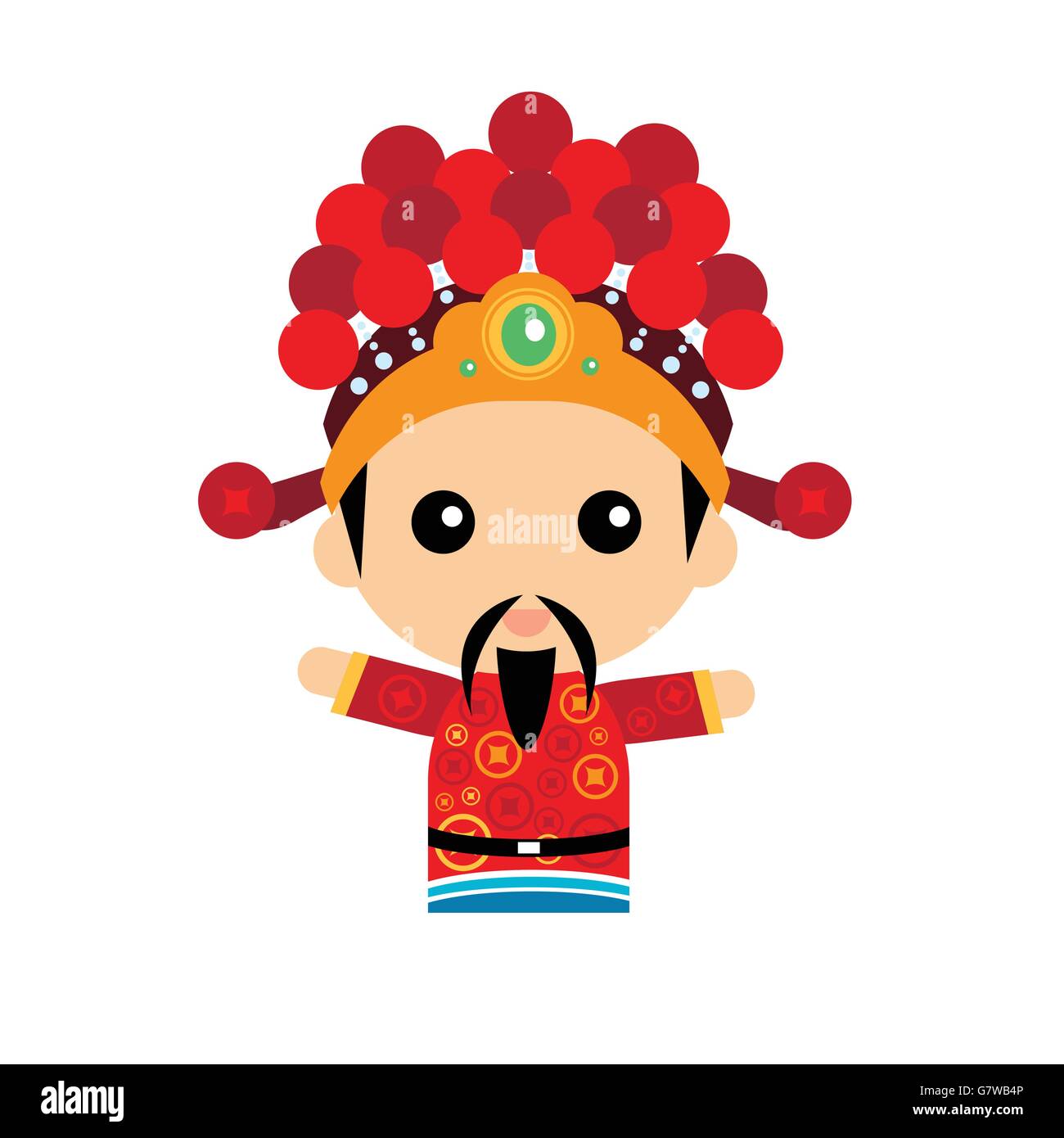 Chinese God of wealth Stock Vector Image & Art - Alamy