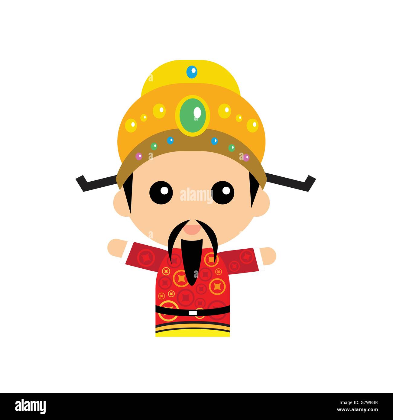 Chinese God of wealth Stock Vector Image & Art - Alamy