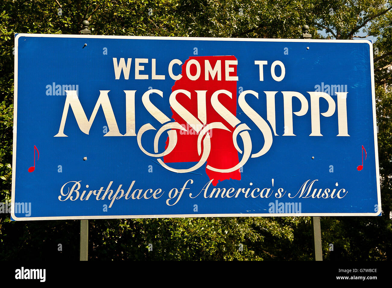 Mississippi welcome sign usa hi-res stock photography and images - Alamy
