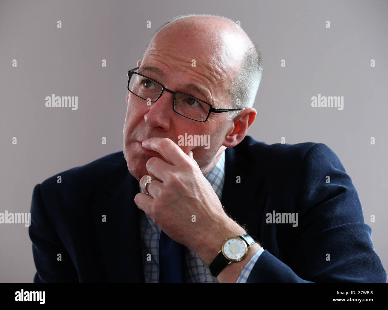 Deputy First Minister John Swinney during a visit to Craigengar Park ...