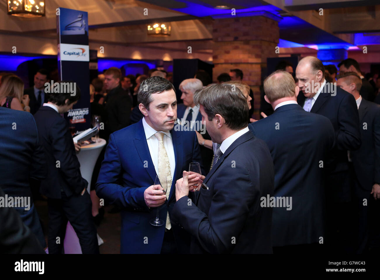 Guests mingle and enjoy welcome drinks at the Football League Awards ...