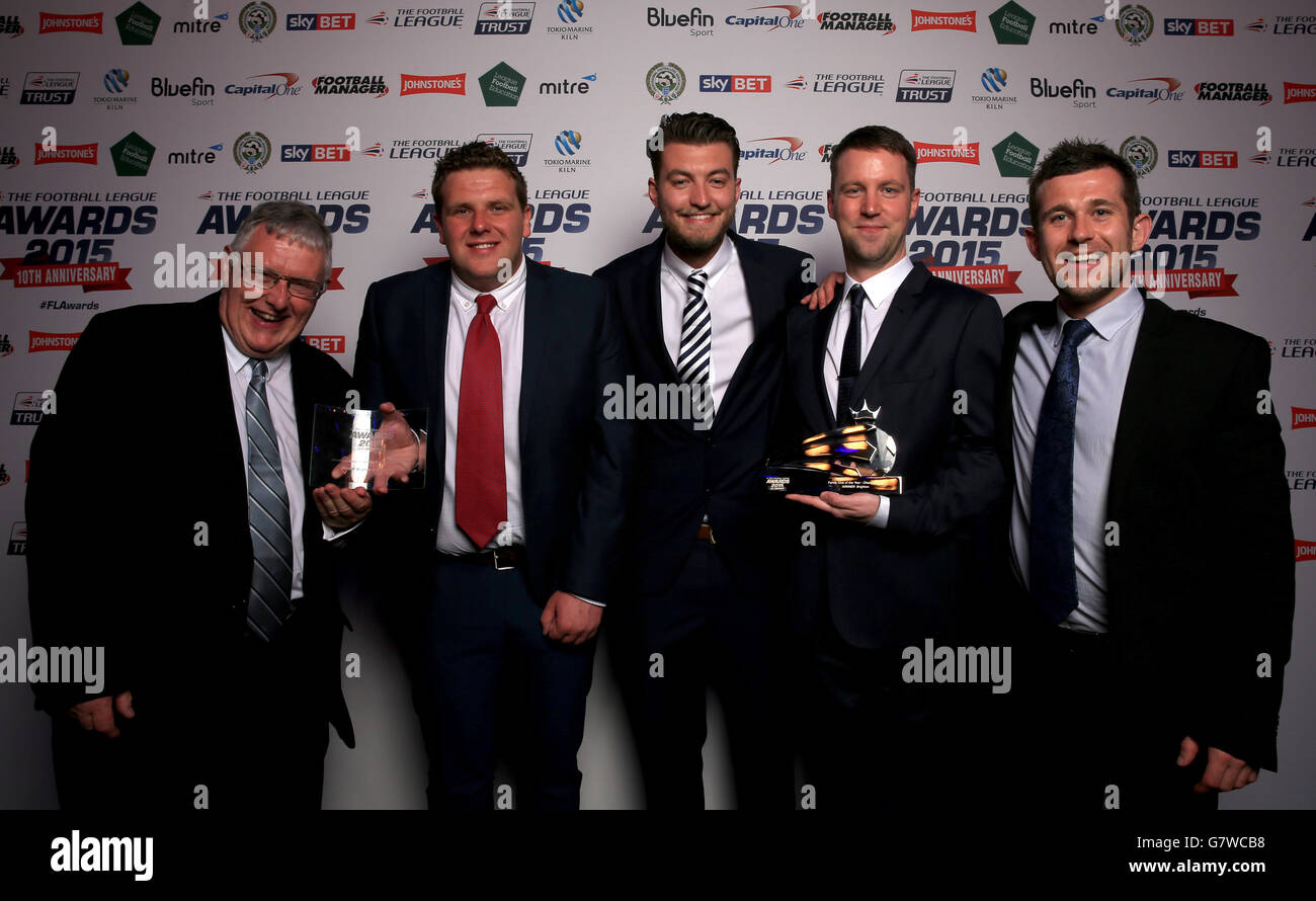 (left to right) Edward David, Russell Wood, Tom Gorringe, Ben Price and ...