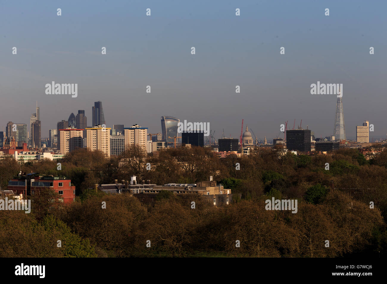A general view of the London skyline from Primrose Hill Stock Photo - Alamy