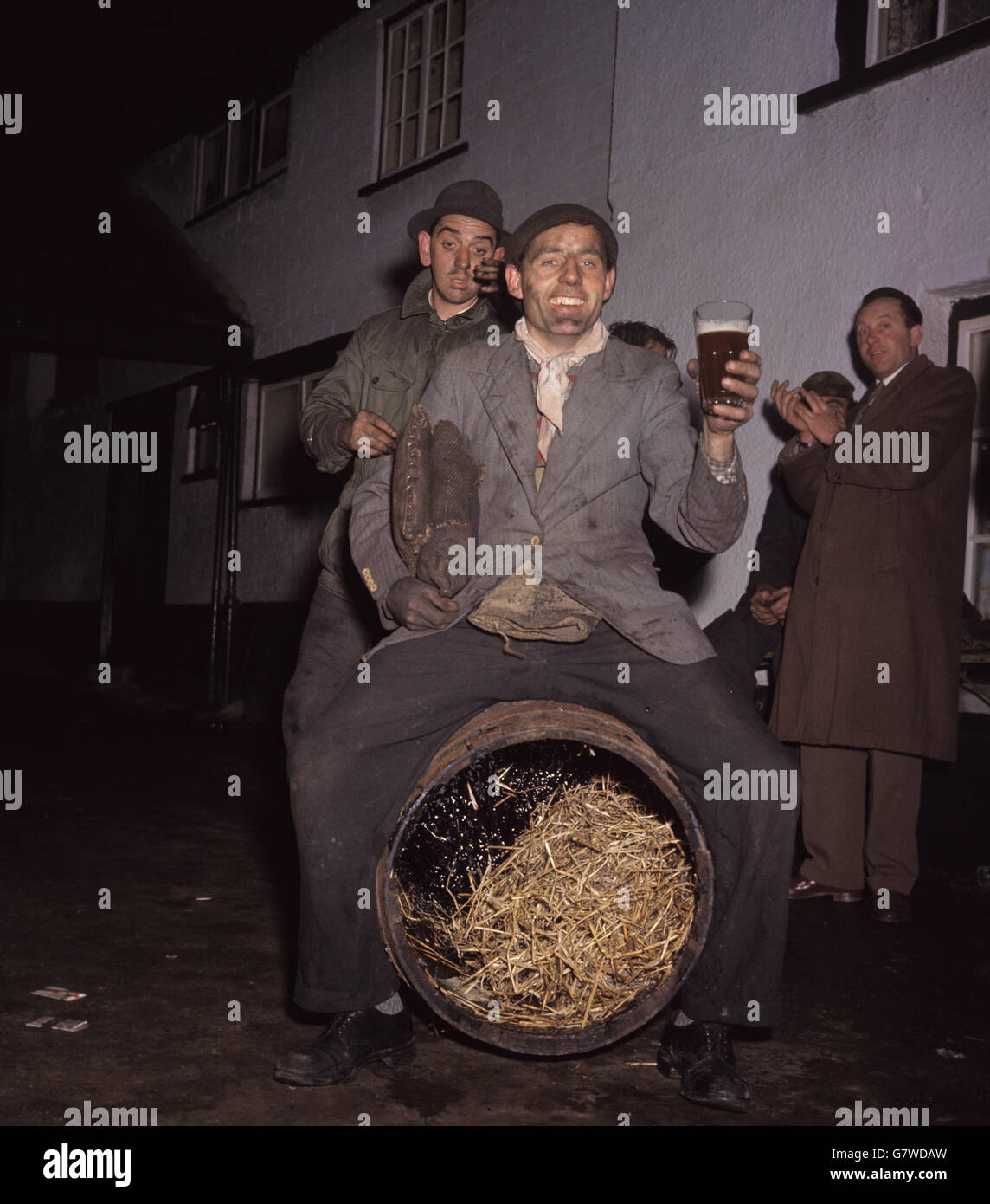 Tar Barrel Burning Ceremony - Ottery St Mary's Stock Photo - Alamy