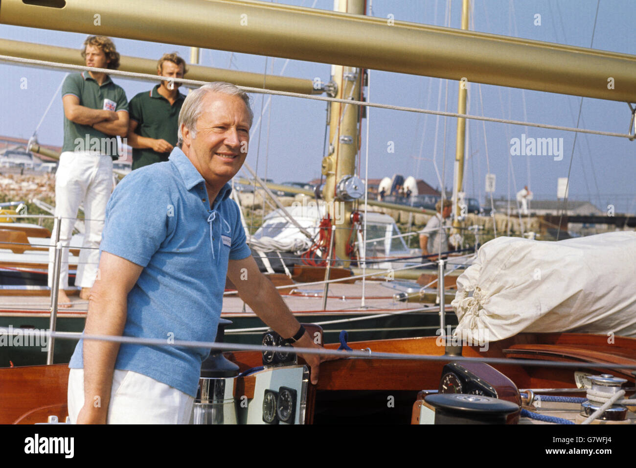 Politics - Edward Heath - Gosport, Hampshire. Edward Heath aboard the ...