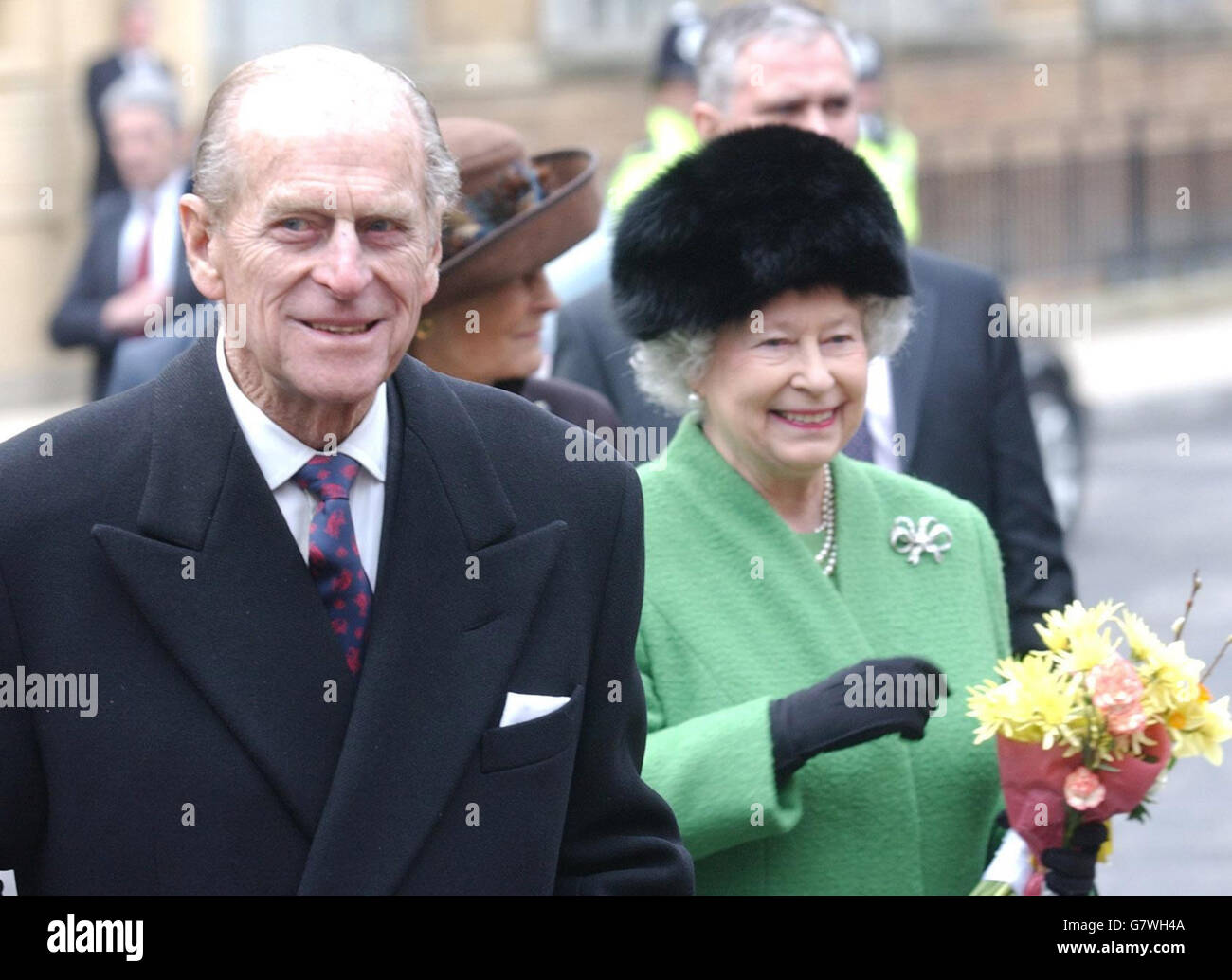Queen elizabeth ii duke edinburgh leave queens building bristol ...