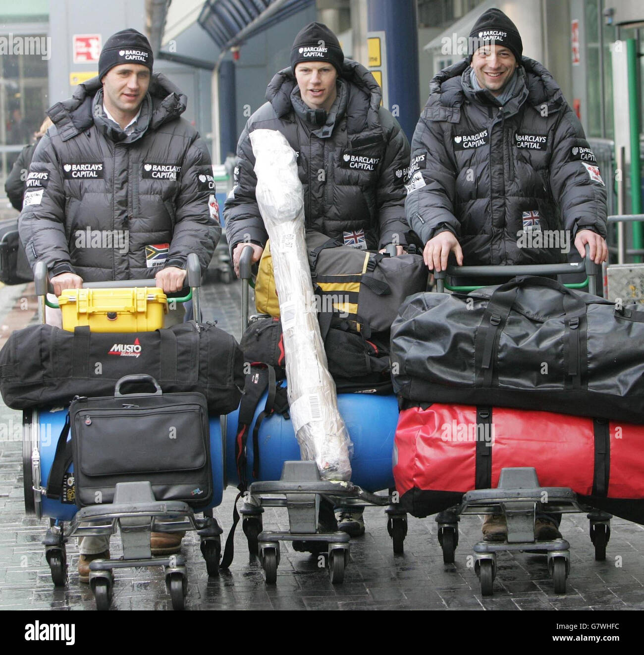 North Pole adventurers (left to right) Andrew Gerber, team leader Tom ...