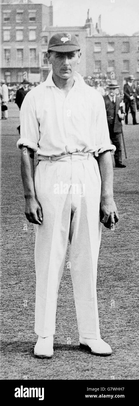 Cricket. Hedley Verity, Yorkshire and England Stock Photo - Alamy