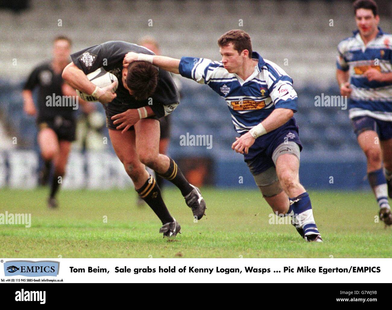Rugby Union, Courage Championship ... Wasps v Sale. Tom Beim, Sale ...
