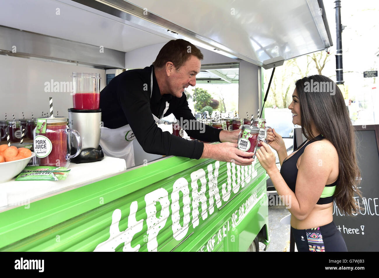 EDITORIAL USE ONLY Phil Tufnell and Casey Batchelor with Peperami: Pork ...