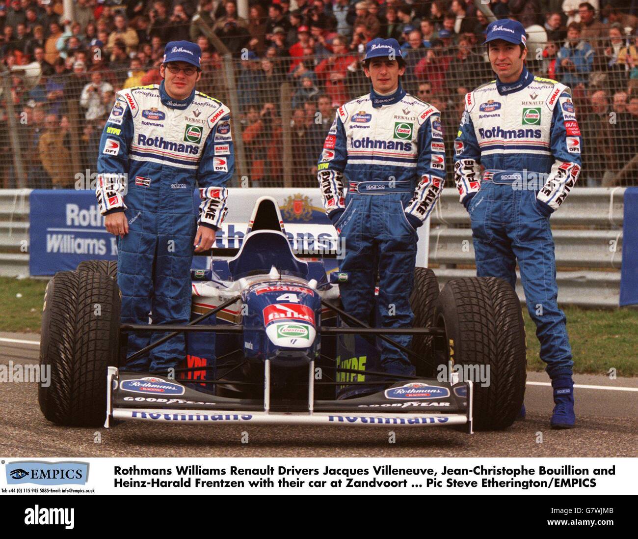 Rothmans williams renault drivers jacques villeneuve hi-res stock ...