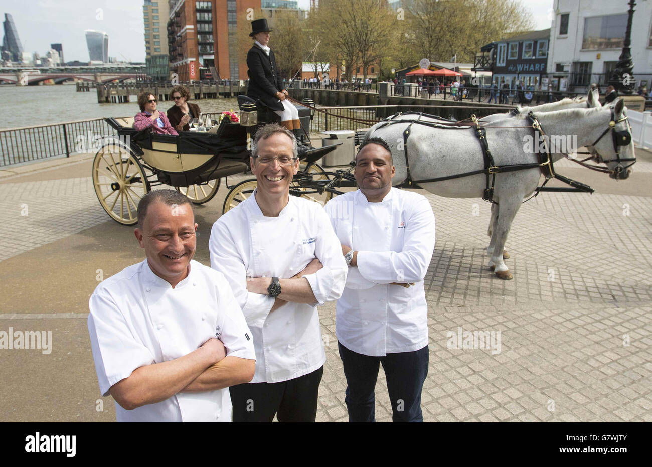 Left to right chefs steve golding executive chef hi-res stock ...
