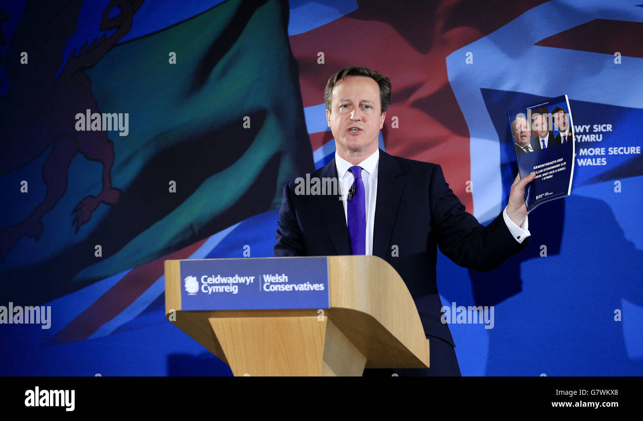 Prime Minister David Cameron launches the Welsh Conservative Party's ...