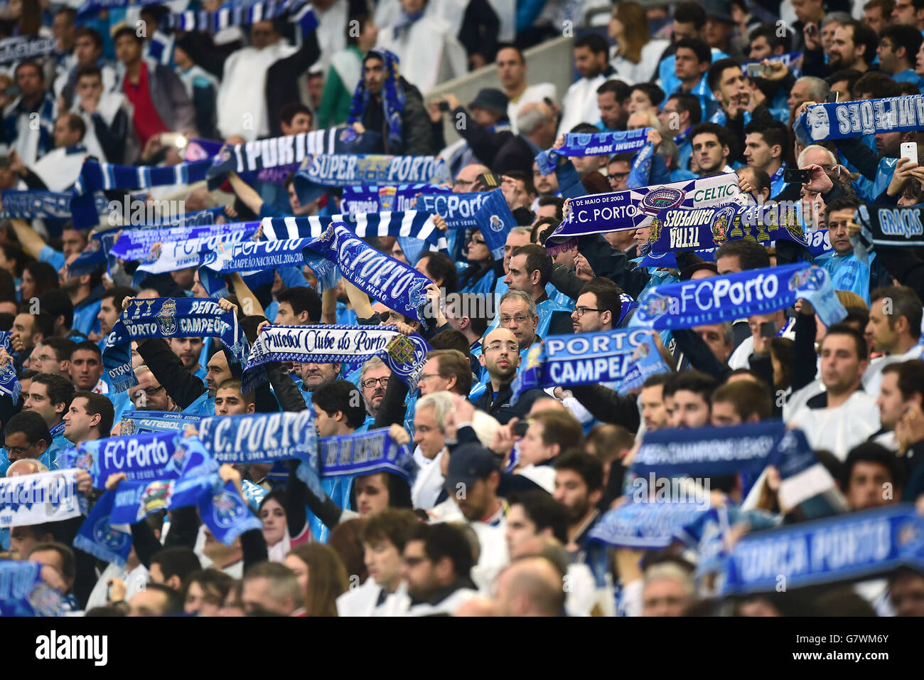 Porto fans in the stands at dragao hi-res stock photography and images ...