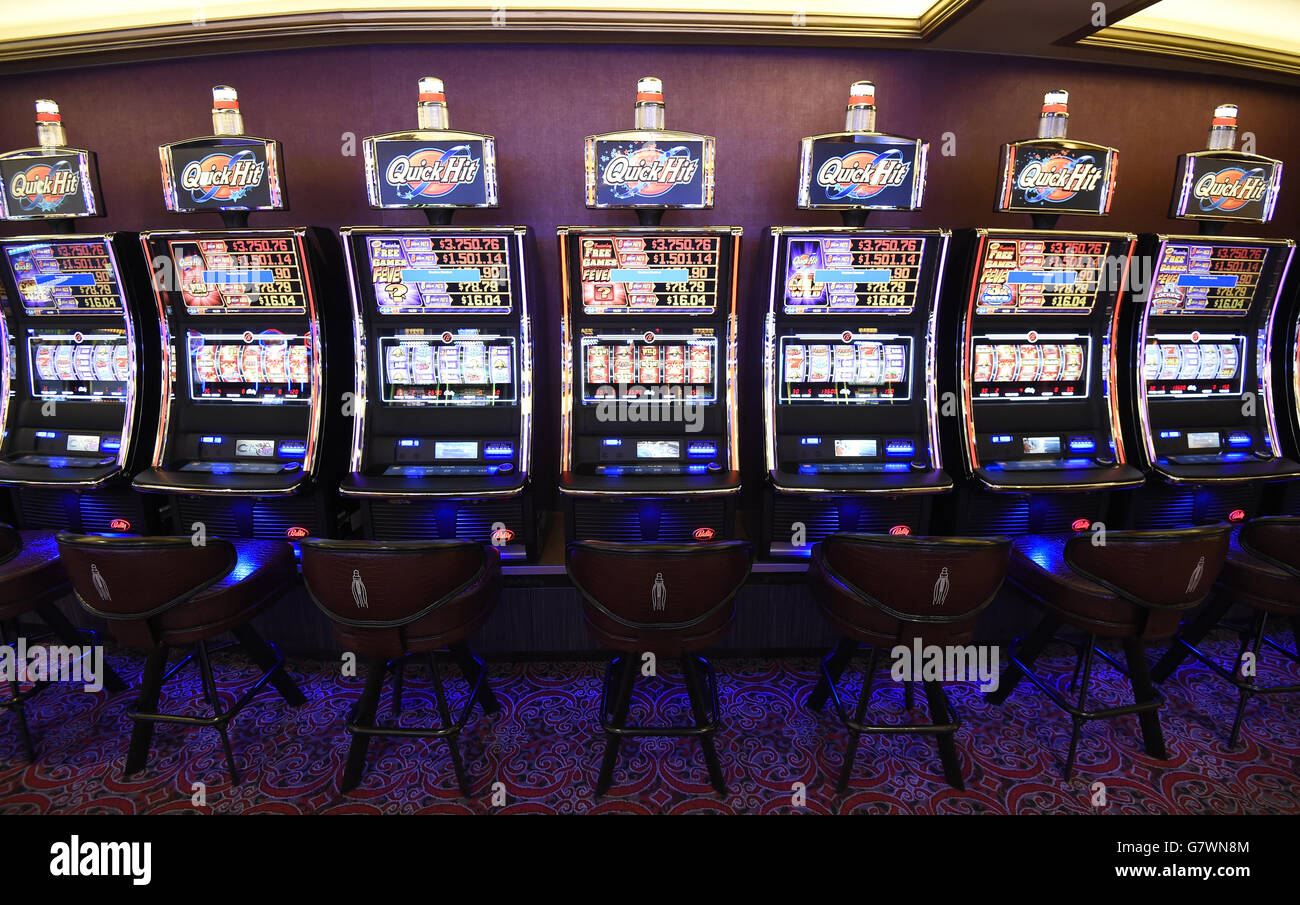The slots machines in the Casino Royale onboard Royal Caribbean's new ...