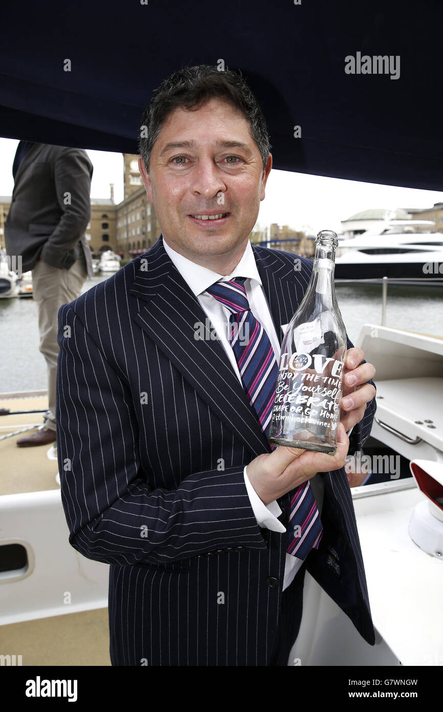 Sailing clipper telemed anouncement st katharine docks hi-res stock ...
