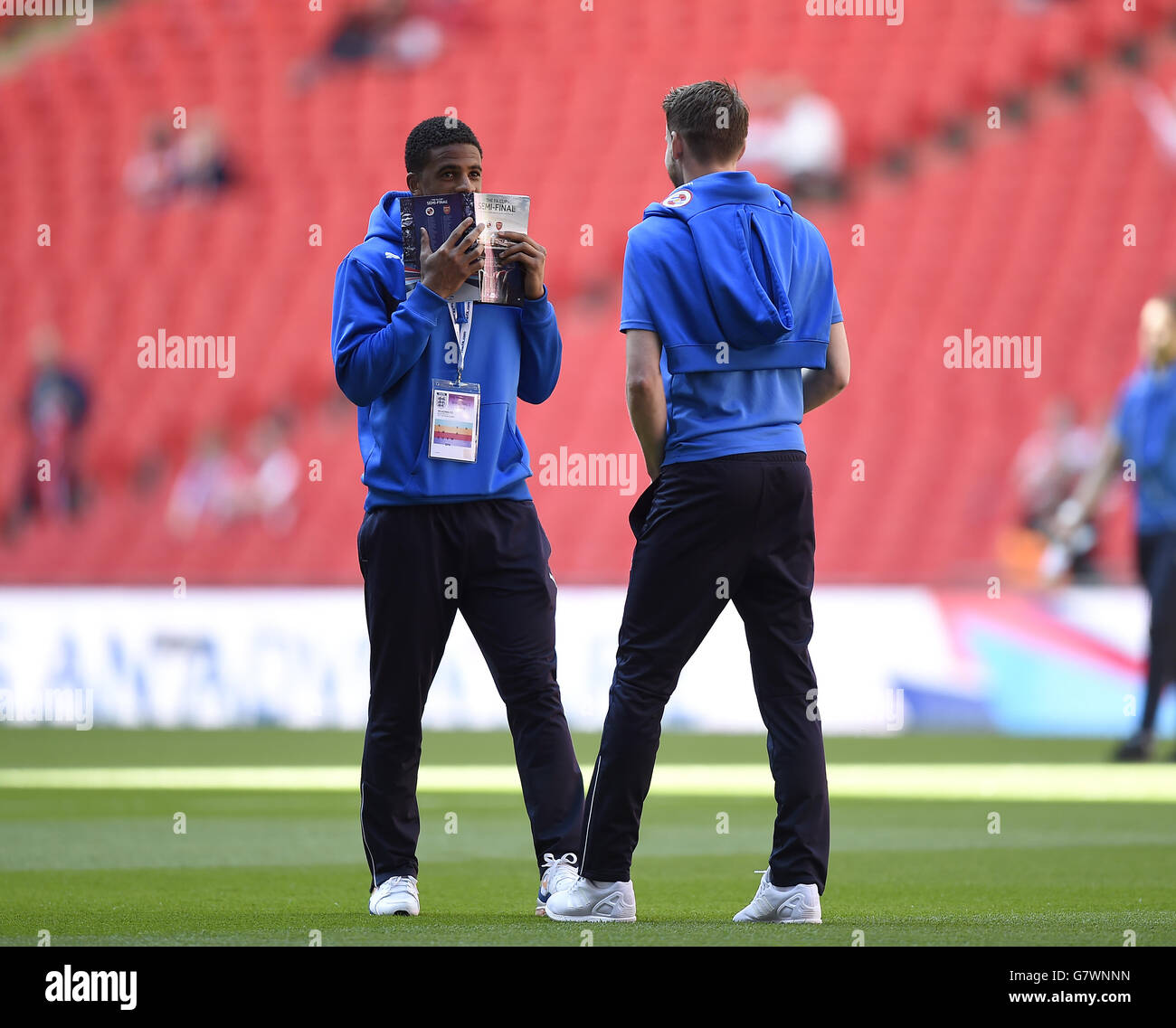 Reading's Garath McCleary and Chris Gunter on the pitch ahead of the ...